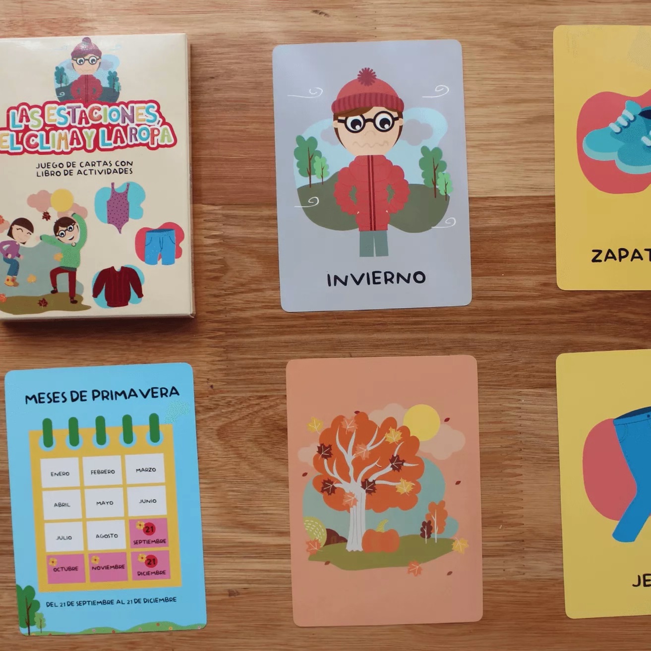 LAS ESTACIONES, EL CLIMA Y LA ROPA – CARTAS CON LIBRO DE ACTIVIDADES ...